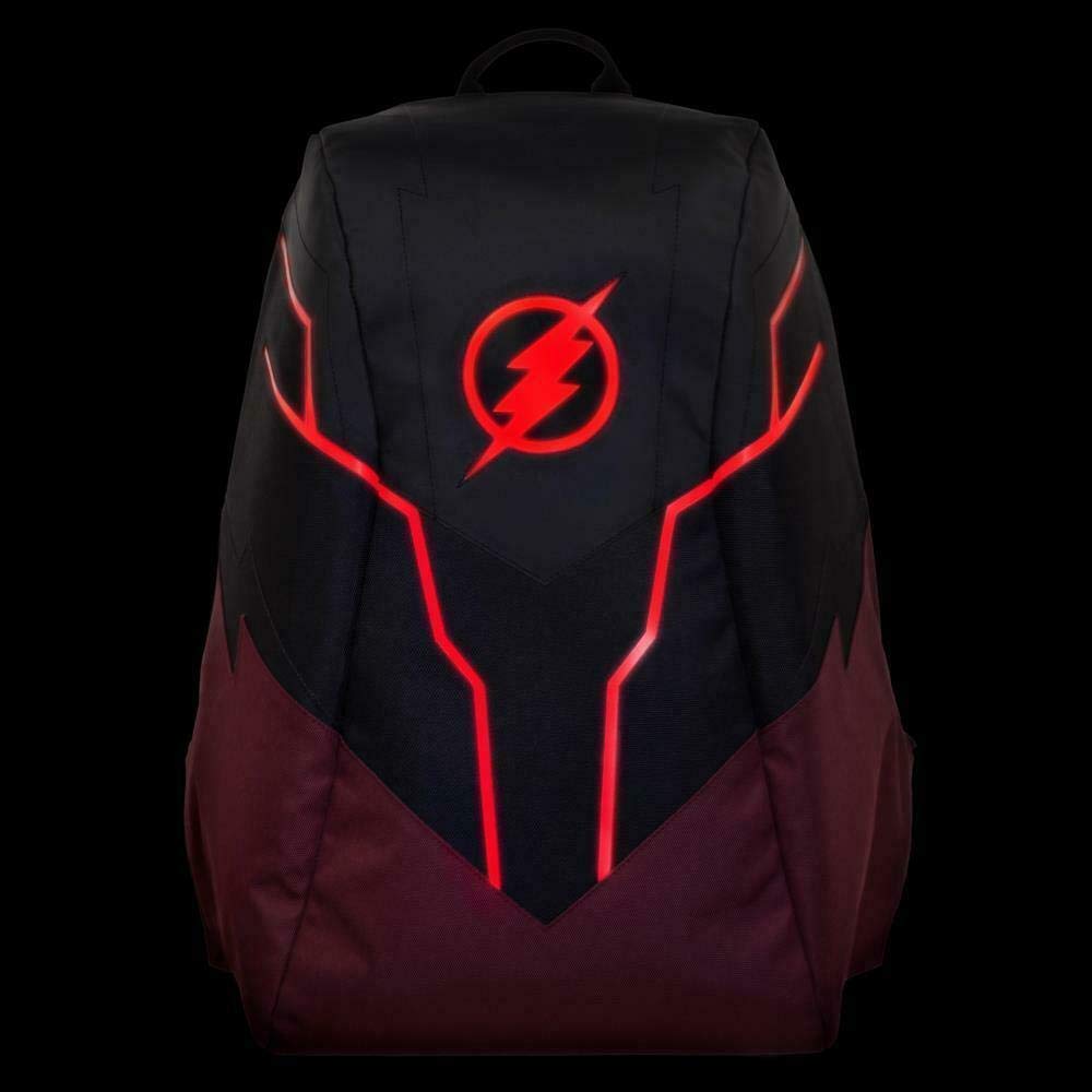 Bioworld DC Comics The Flash Light Up Superhero Laptop Backpack Bag
