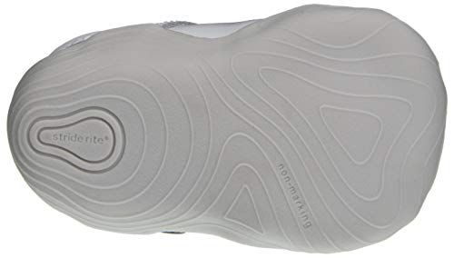 Stride Rite Girls' SR MIRA Sneaker, White, 1-Infant M