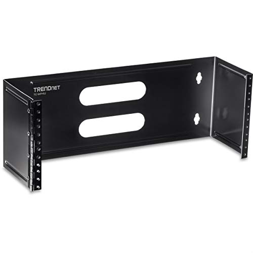 TRENDnet 4U 19-inch Hinged Wall Mount Bracket for Patch Panels and PDU Power Strips, TC-WP4U, Supports EIA-310, Steel Construction,Use with TRENDnet TC-P24C6 & TC-P16C6 Patch Panels(Sold Separately)