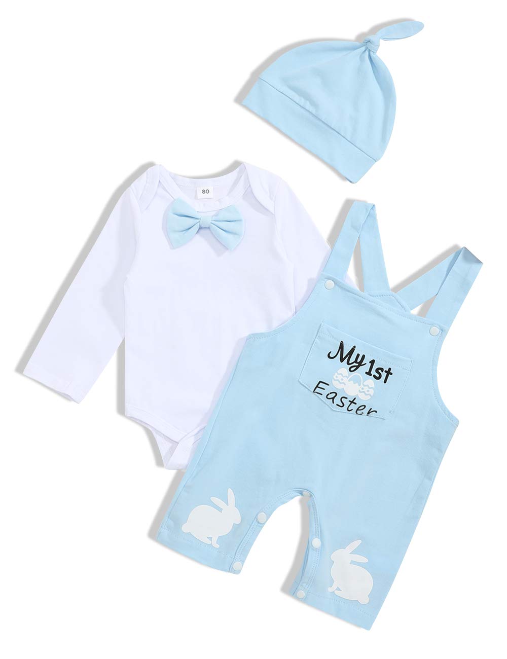 Xuuly Baby Boy Easter Outfit Cute Gentle Romper Top Overall Pant Sets My First Easter Baby Boy Outfit