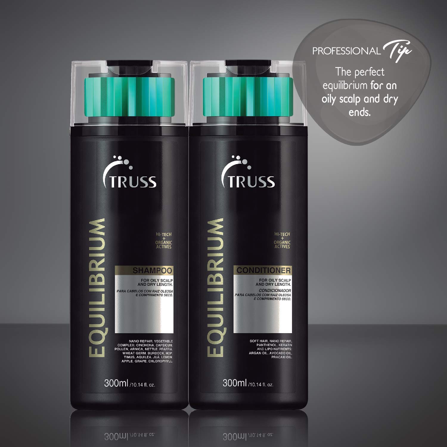 Truss Night Spa Hair Serum Bundle with Equilibrium Conditioner and Shampoo Set