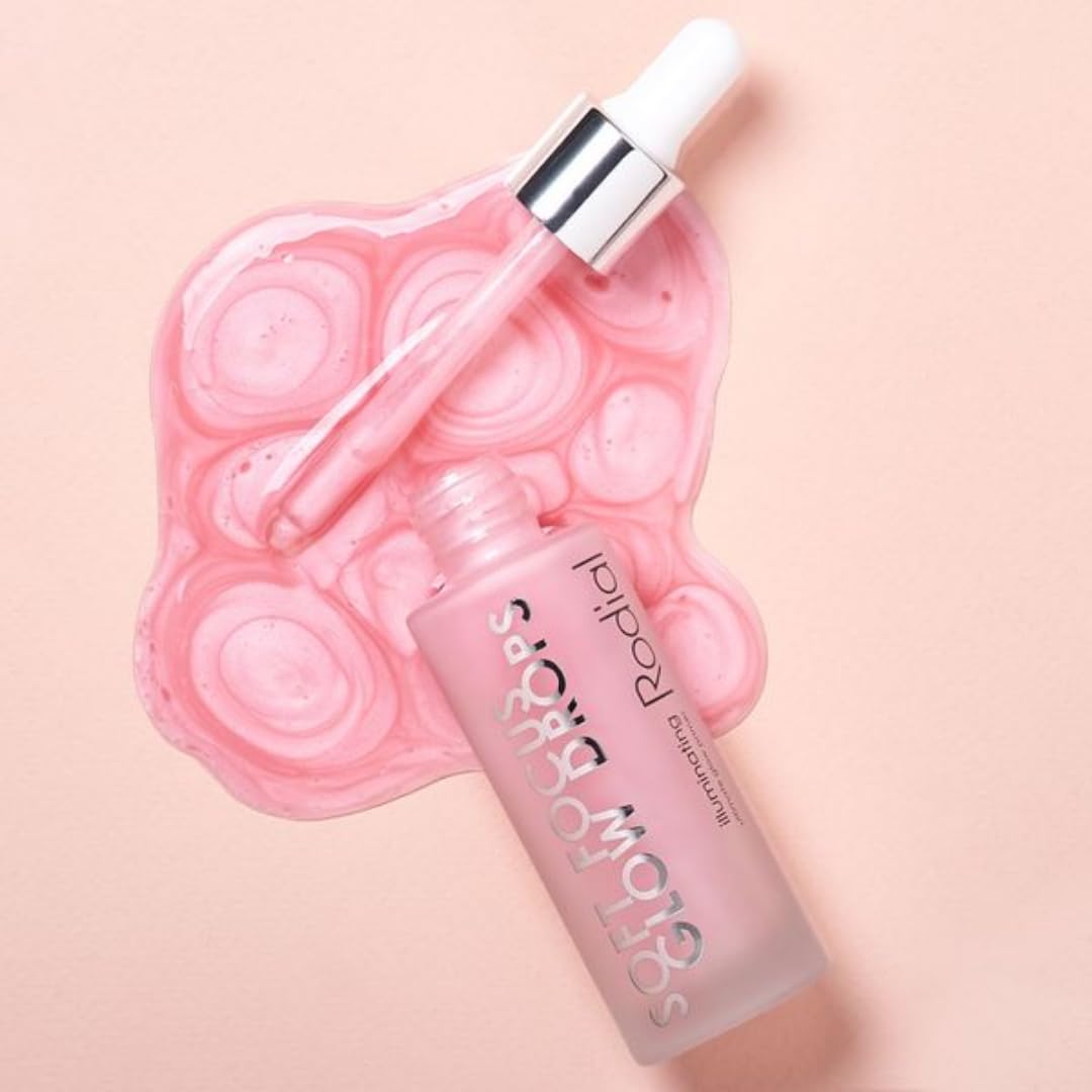 Rodial Soft Focus Glow Booster Drops 1.05 fl oz, Illuminating Skin Serum with Glycerin and Antioxidants, Perfectioning and Smoothing Dewy Makeup Base, Weightless Formula