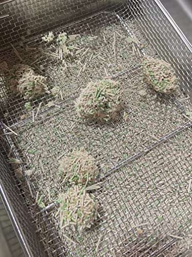 KUNWU SUS304 Stainless Steel Mesh Net Strainer Grill Basket for Medium Cat Litter Box, Rinse, Fry, Steam or Cook Vegetables & Pasta,Easy Clean Durable Net 17.5"x13.5"x3"