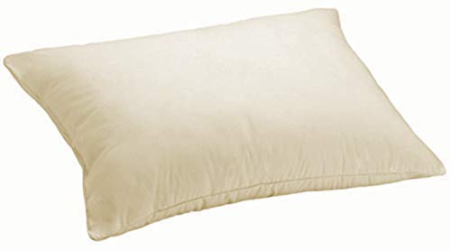 MoonRest Certified -0 Organic Natural Fabric Covering Bed Sleeping Pillow, 100% Synthetic Down Alternative Fill- Toddler Pillow - 14” X 19”