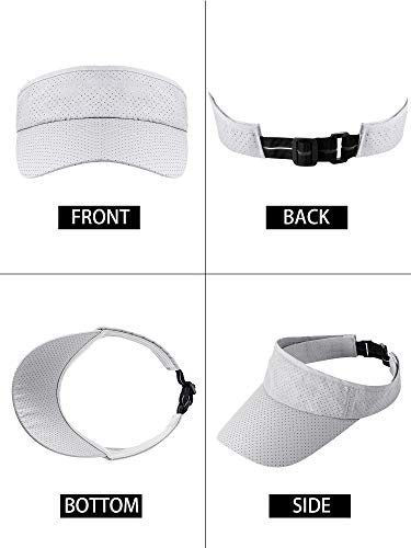 5 Pieces Sports Sun Visor Hats Mesh Visor Adjustable Sun Athletic Visor Cap for Men Women Daily Golf Running Outdoor Sports