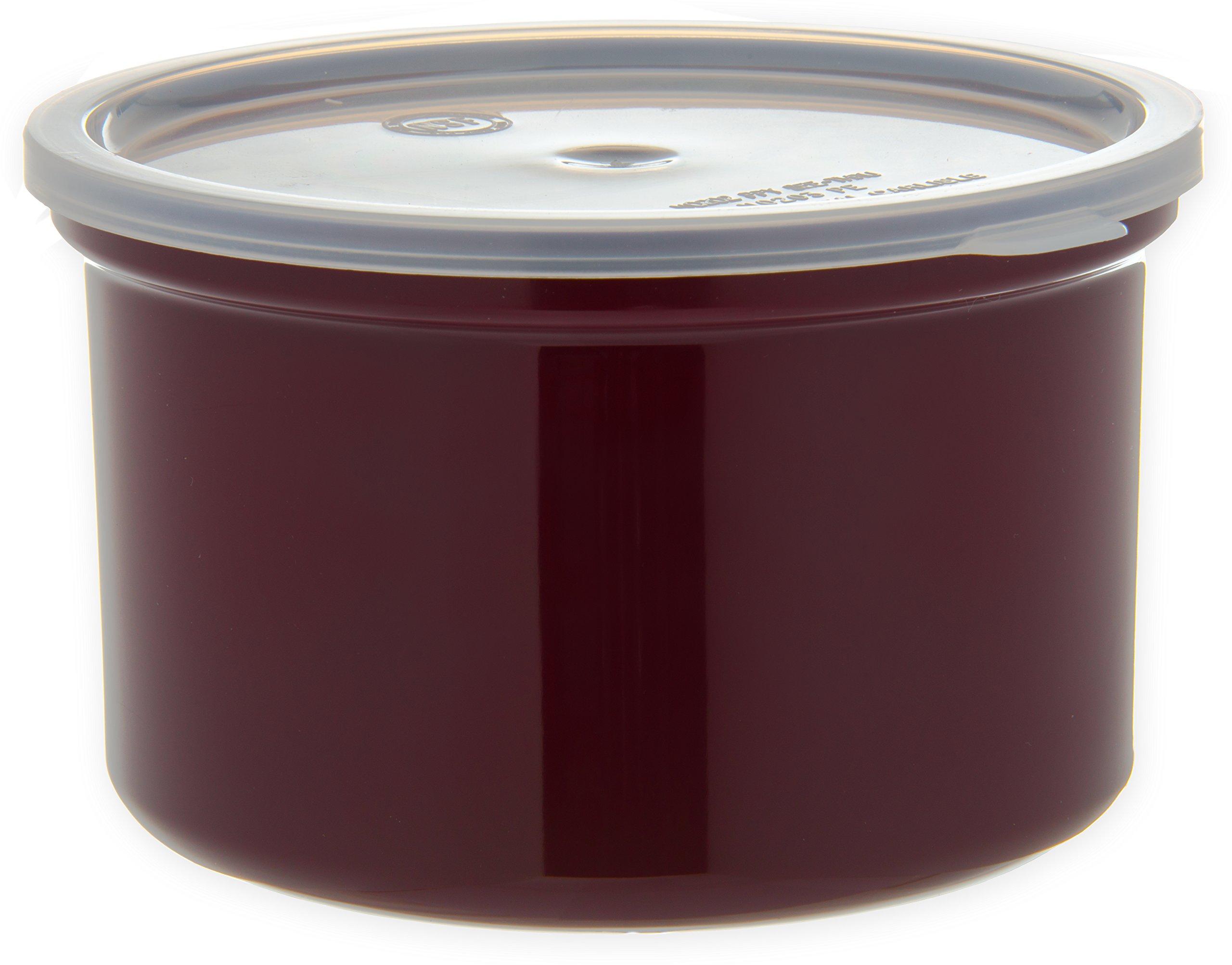 Carlisle FoodService Products Classic Round Storage Container Crock with Lid for Kitchen, Restaurants, Home, Plastic, 1.5 Quarts, Brown