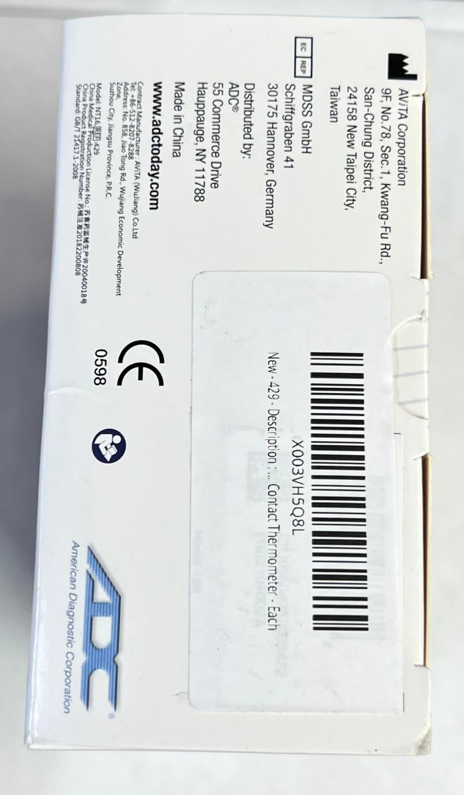 AMERICAN DIAGNOSTIC CORP CP Description : Adtemp 429 - ADC No Contact Thermometer - Each