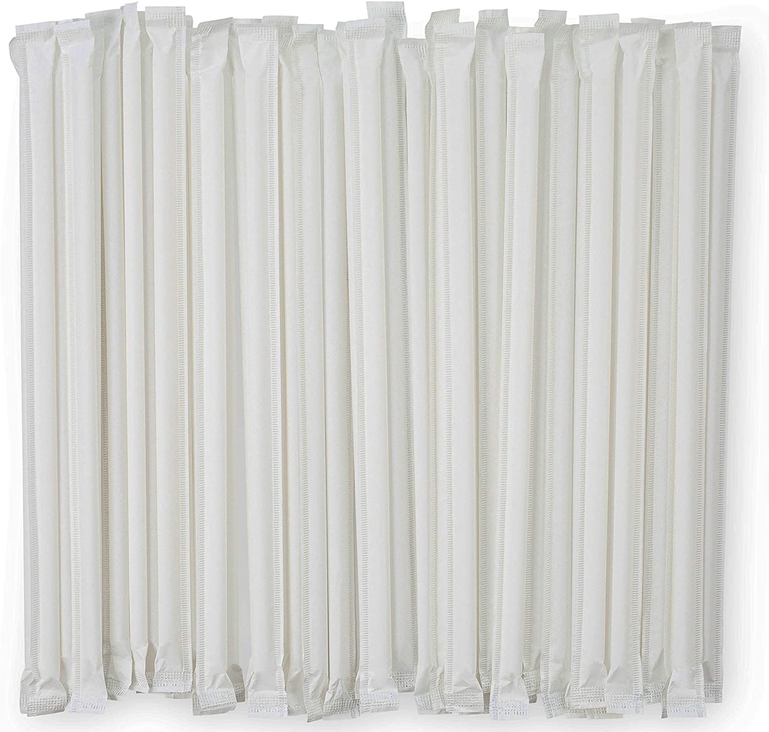 7.75 inch Disposable Plastic Straws Translucent 500 Counts Individually Wrapped Drinking Straws BPA Free