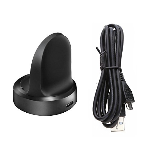 Emilydeals for Gear S3 Charger, Gear S3 Charging Cradle Dock for Samsung Gear S3 Classic/Frontier Smart Watch (Black)
