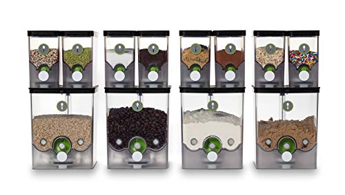 PantryChic SmartCanister, LARGE, Stores, Measures & Dispenses Dry Ingredients - PantryChic Smart Storage System SOLD SEPARATELY - BPA-Free Airtight Canisters Ideal for Flour, Sugar, Rice & Coffee