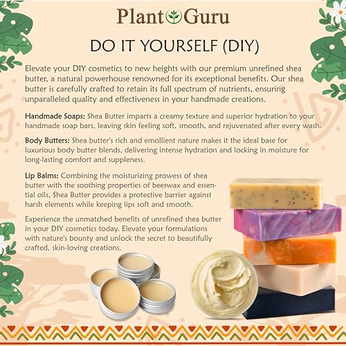 Raw African Shea Butter 32 oz. Bulk 100% Pure Natural Unrefined IVORY - Imported From Ghana - Ideal Moisturizer For Dry Skin, Body, Face And Hair Growth. Great For DIY Soap and Lip balm Making.