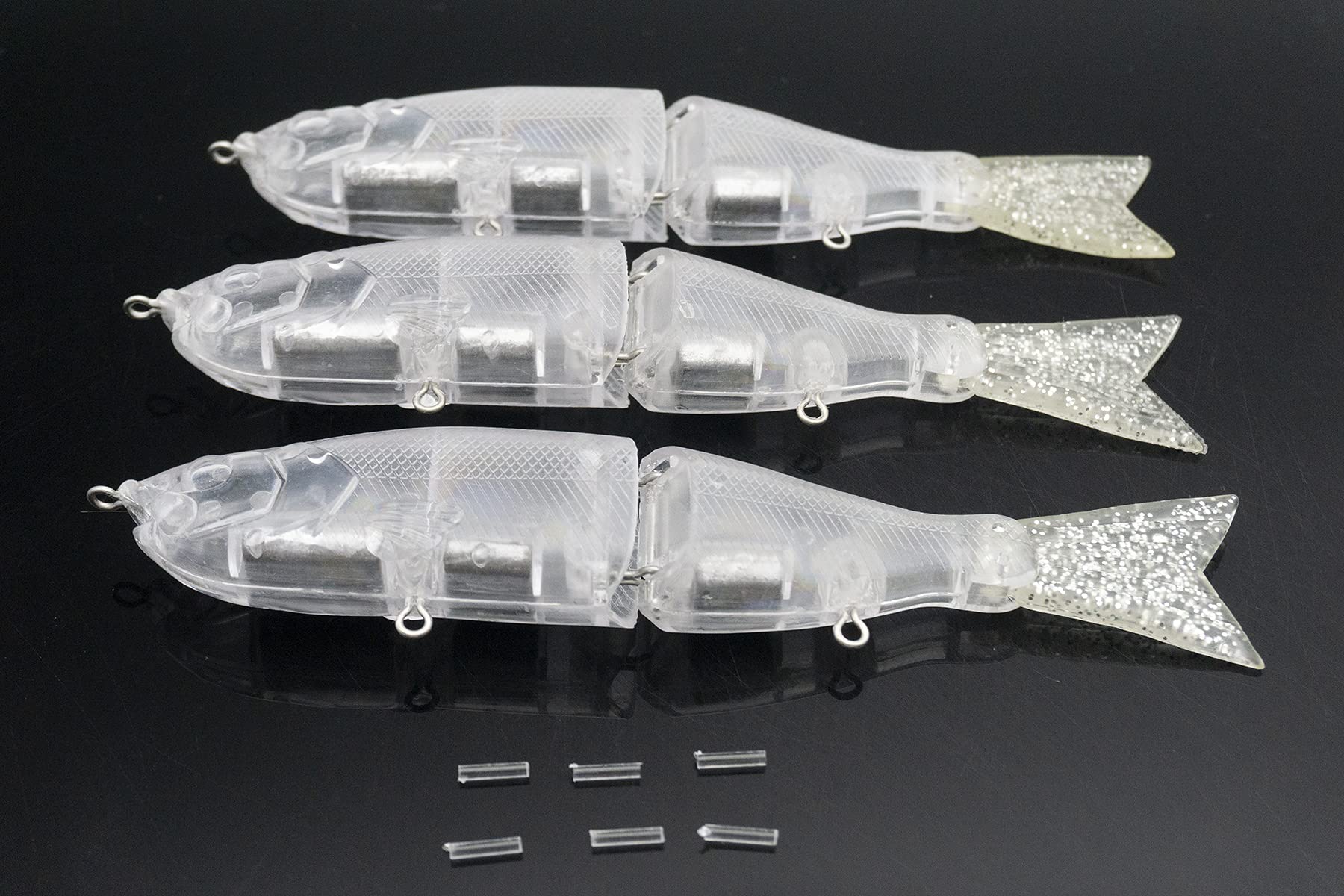3PCS Unpainted Lure Blanks 51.74g 17.6cm with Free 7mm Eye Crankbait Simulation Blank Body Clear Hard Baits Trout Salmon Minnow Lure Popper Lures Topwater Freshwater 8085