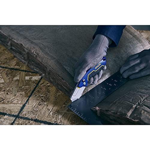 IRWIN Utility Knife, Push And Flip Pro Foldable (IWHT10578)