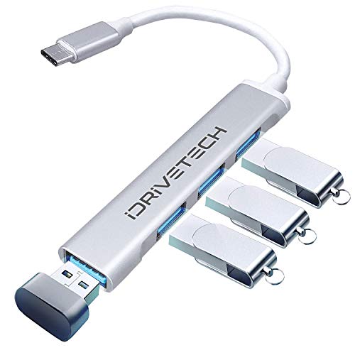 USB C Hub Multiport Adapter - iDriveTech 4 in 1 USB Type C to 4 USB 3.0 - Compatible with MacBook and USB Type C Devices