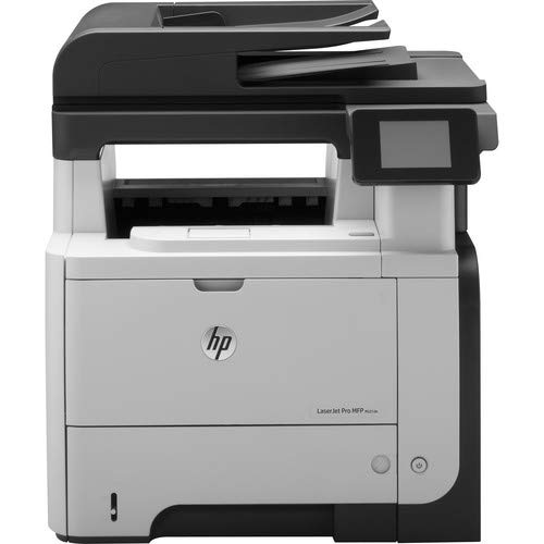 HEWLETT PACKARD Laserjet Pro M521dn All-in-One Printer (A8P79A) with Power Strip Surge Protector and Electronics Basket TM Microfiber Cleaning Cloth