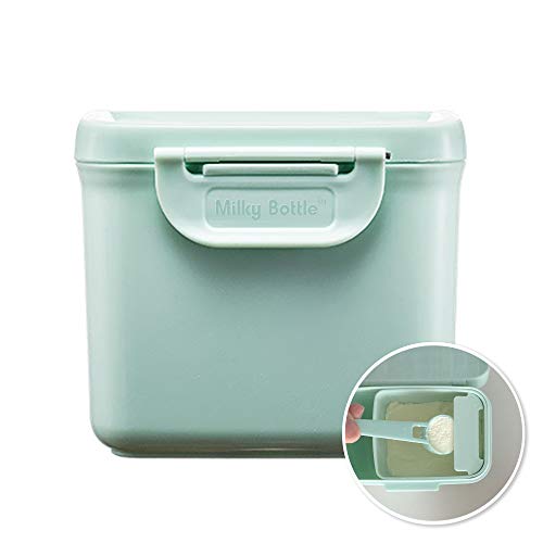 Portable Baby Formula Dispenser Container for Travel Outdoor Milky Bottle (Mint, Small (150g))