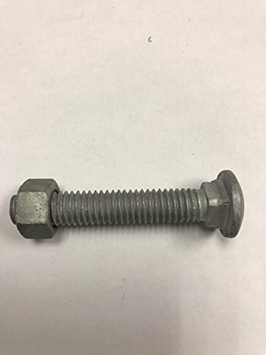 Carriage Bolt 5/16-16 or 3/8-16 Galvanized (100 Count) Includes Nuts (3/8" X 1-1/4")