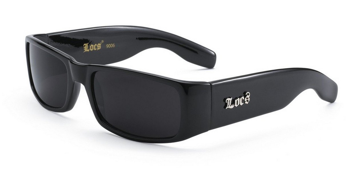 3 Pack Locs Mens Black Hardcore Shades Dark Lens Gangster Sunglasses, Large