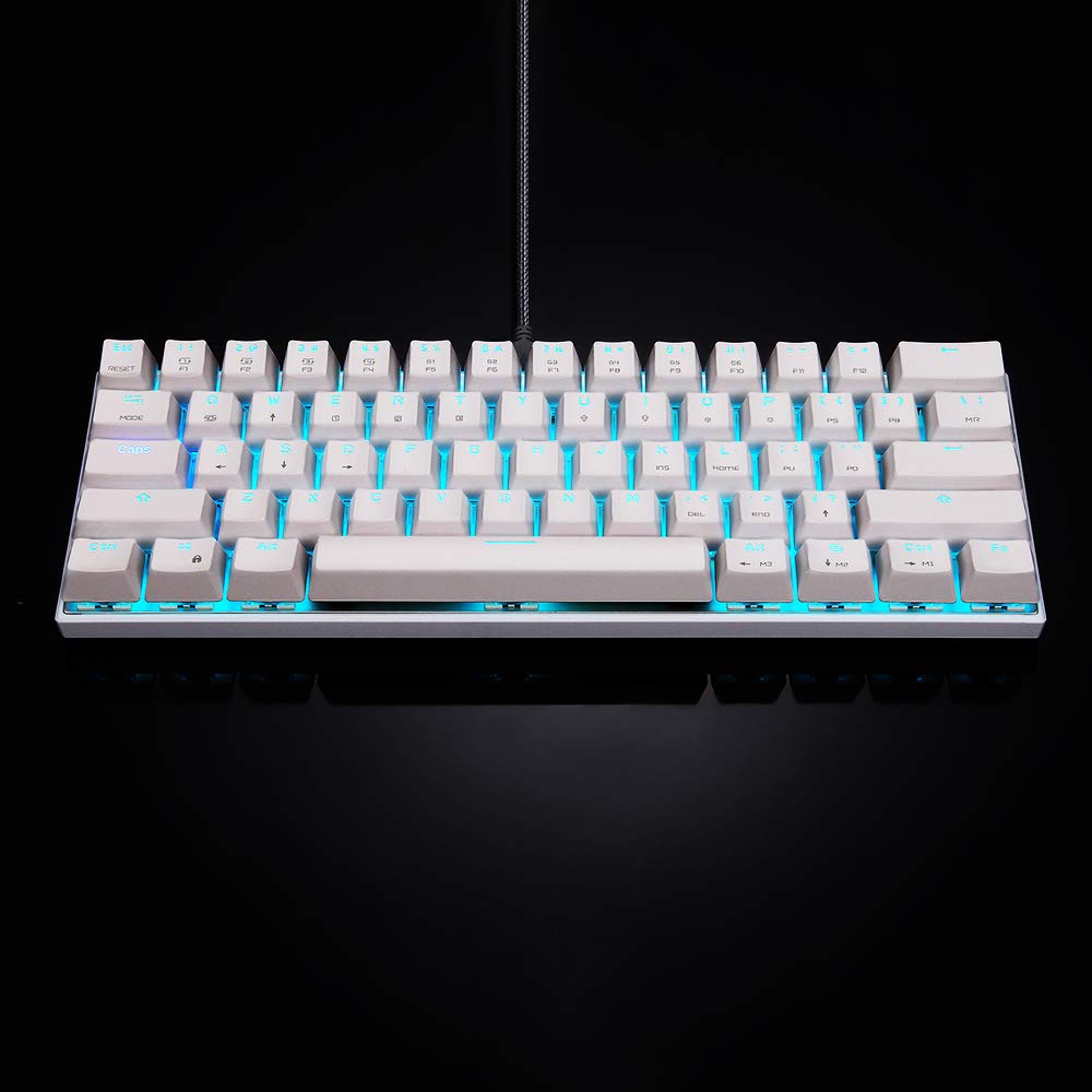 Motospeed CK62 61 Keys RGB Mechanical Keyboard USB Wired BT Dual Mode Gaming Keyboard Pink with OUTEMU Red Switches