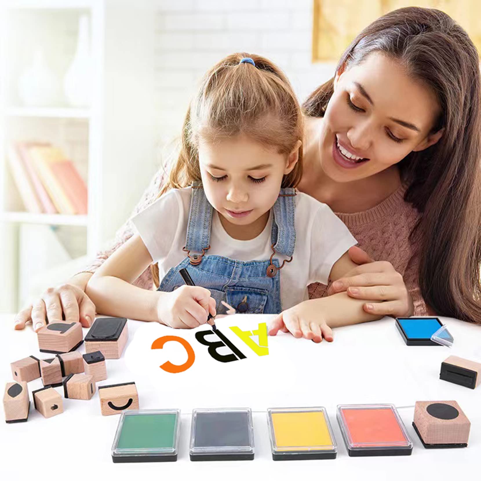 42PCS Letter Stencils 4 inch Reusable Plastic, Alphabet Craft Stencils and Number, Art Craft Stencils, Number Templates Letter Stencils for Wood, Wall, Fabric, Rock, Chalkboard, Signage