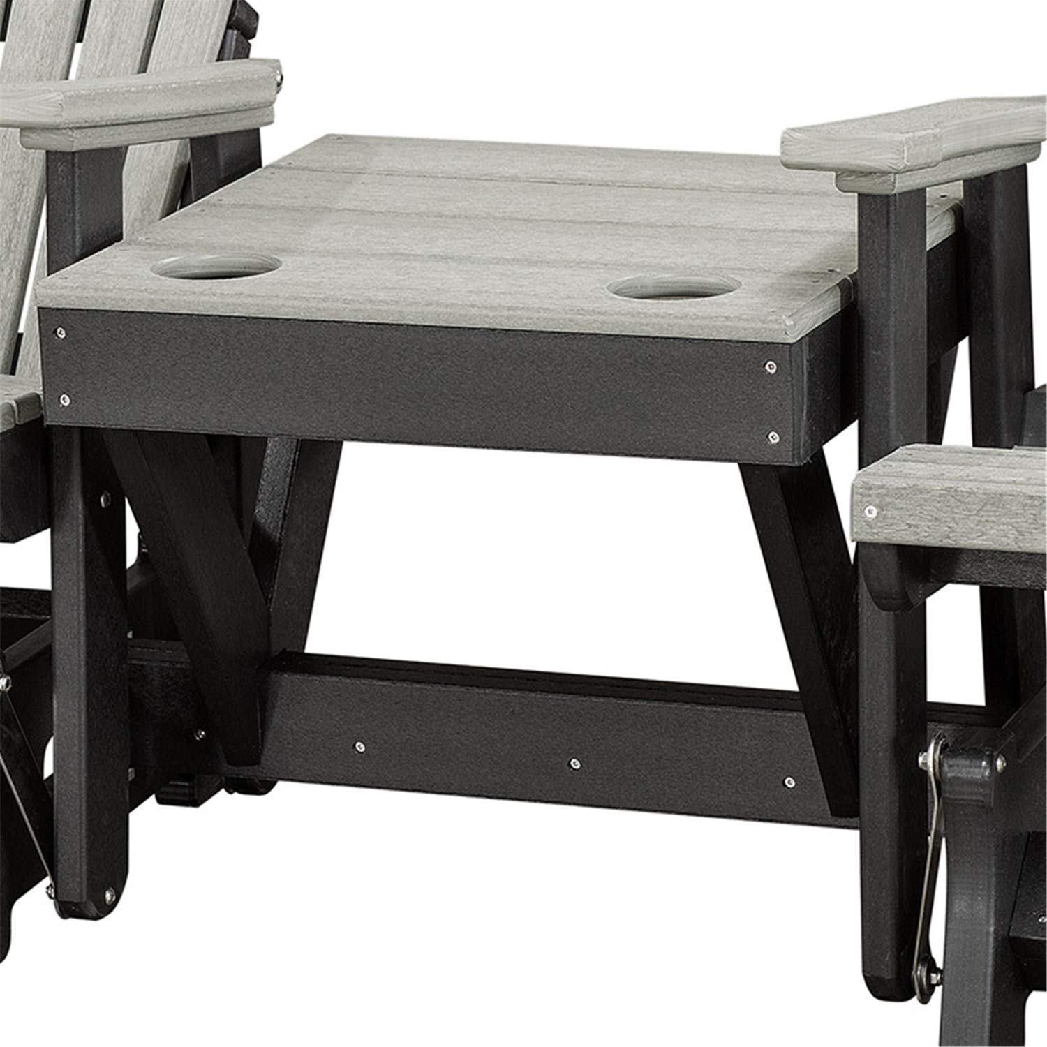 American Furniture Classics Double Center Table Glider, Light Gray