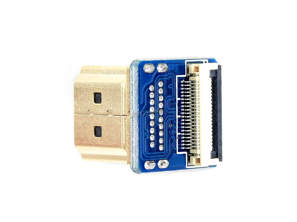 Right-Angle HDMI Plug Adapter Vertical for DIY HDMI Cable Connector @XYGStudy