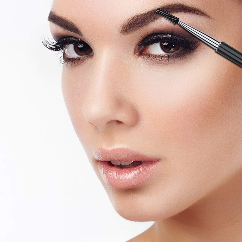 2PCS Professional Mascara Brushes Wands Eyebrow Brush With Cap Portable Eye Brush Eyelash Wands Brushes Makeup Applicator Cosmetic Brushes for Travel