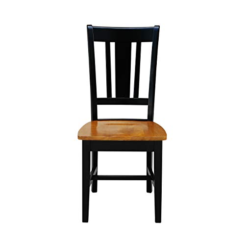 International Concepts 30" Round Top Pedestal Table - With 2 San Remo Chairs, Black/Cherry