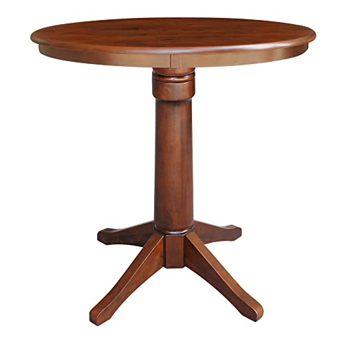 International Concepts 36" Round Top Pedestal Table-28.9" H, Black