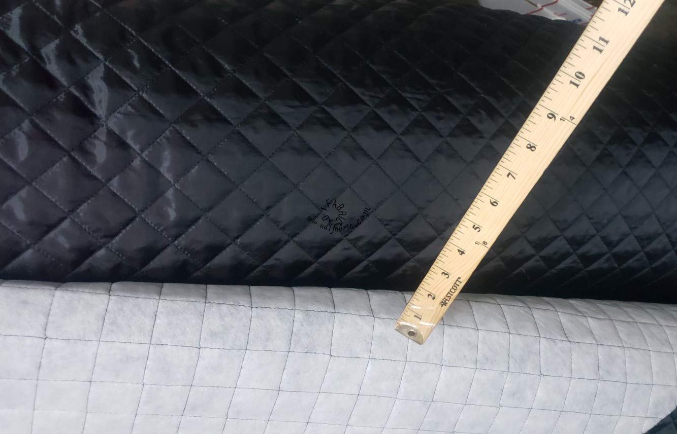 AD FABRIC, Polyester Quilted Padded Lining Fabric Black, 60" Wide, Sold by Yard, in Yards Continuous.