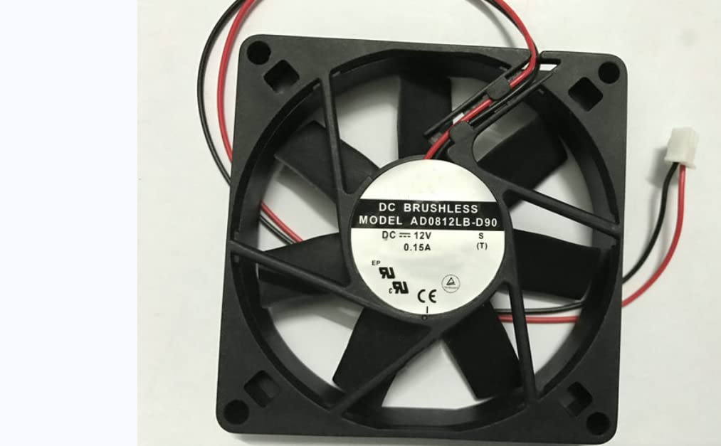 AD0812LB-D90 12V 0.15A 80X80X15MM 2-Wire Cooling Fan