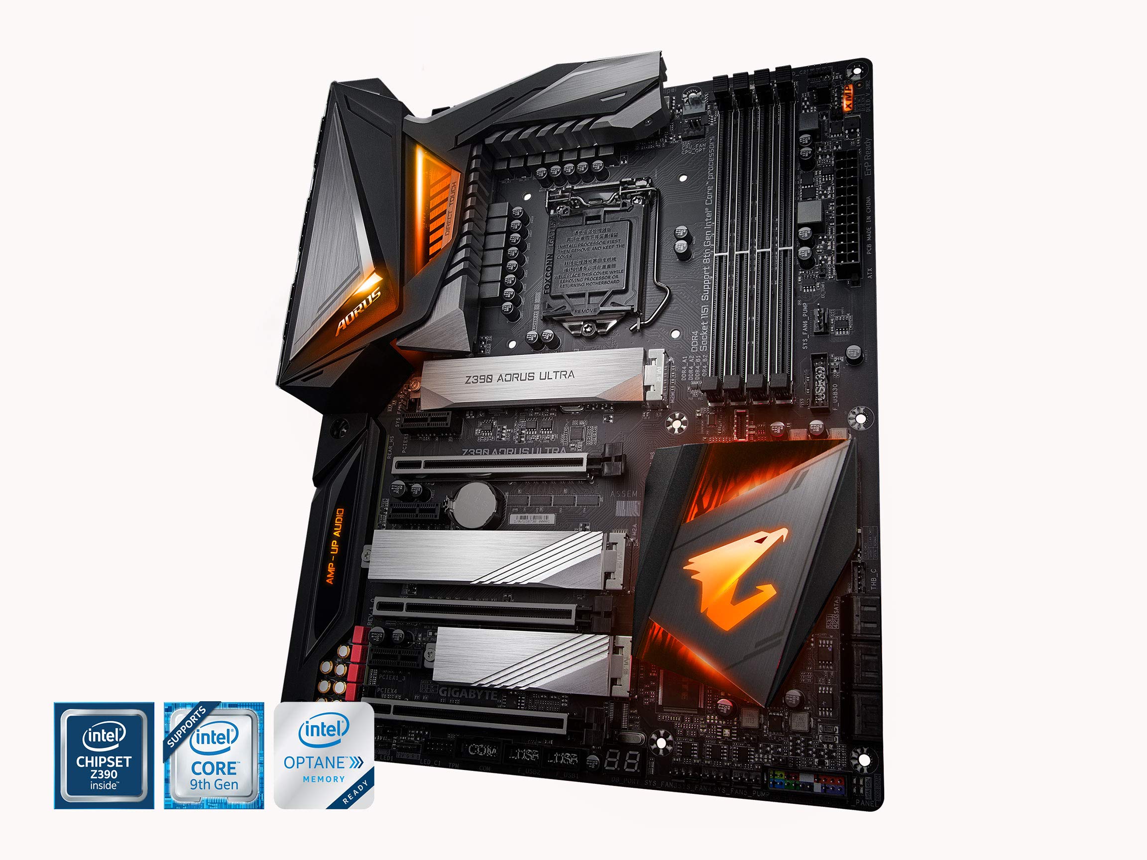 GIGABYTE Z390 AORUS ULTRA (Intel LGA1151/Z390/ATX/3xM.2 Thermal Guard/Onboard AC Wi-Fi/RGB Fusion/Gaming Motherboard)