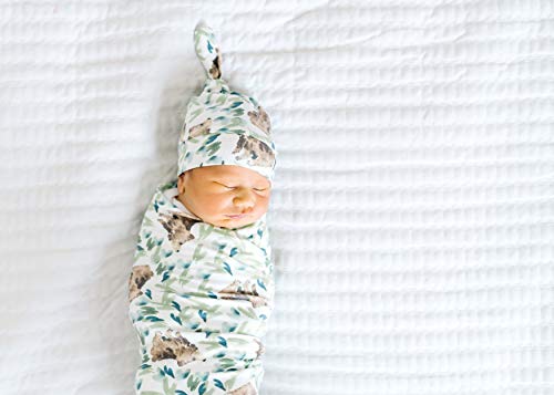 Copper Pearl Large Premium Knit Baby Swaddle Receiving Blanket Bear