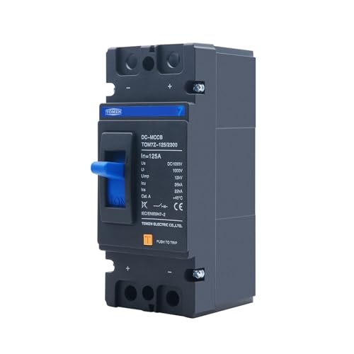 2P DC 1000V DC Solar Plastic case Circuit Breaker MCCB Overload Protection Switch Solar photovoltaic Protector (Size : 150A)