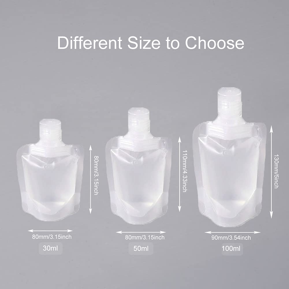 5pcs Bulk Refillable Containers for Hand Sanitizer Holder Keychain with Clip, 1.69oz Portable Travel Size Squeeze Plastic Bottles for Toiletry Shampoo Lotion Soap (5pcs)