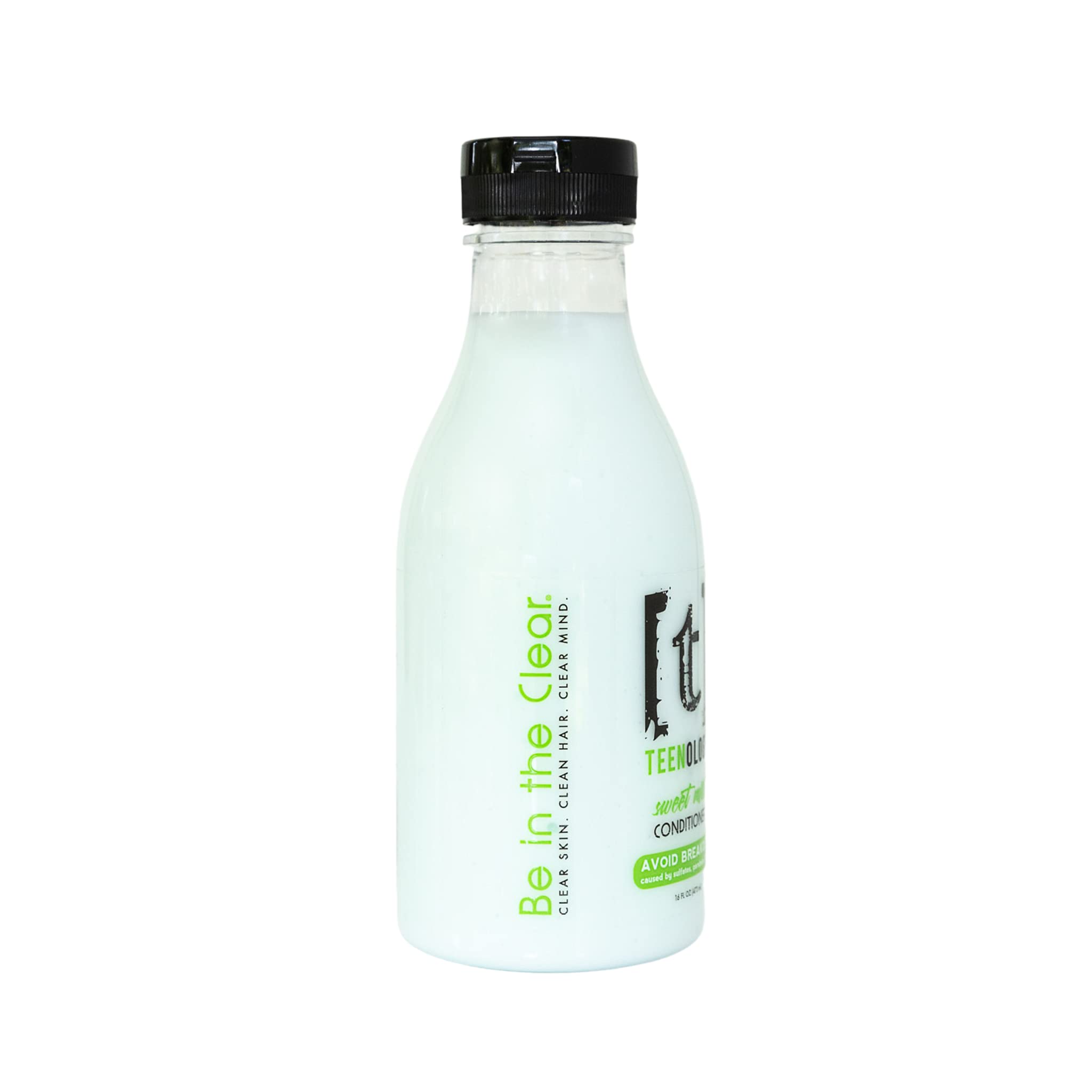 Teenology Conditioner for Teens - Avoid Forehead and Body Acne - Sulfate and Paraben Free, Noncomedogenic, Natural Botanical Extracts, Sweet Mint - 16 oz.