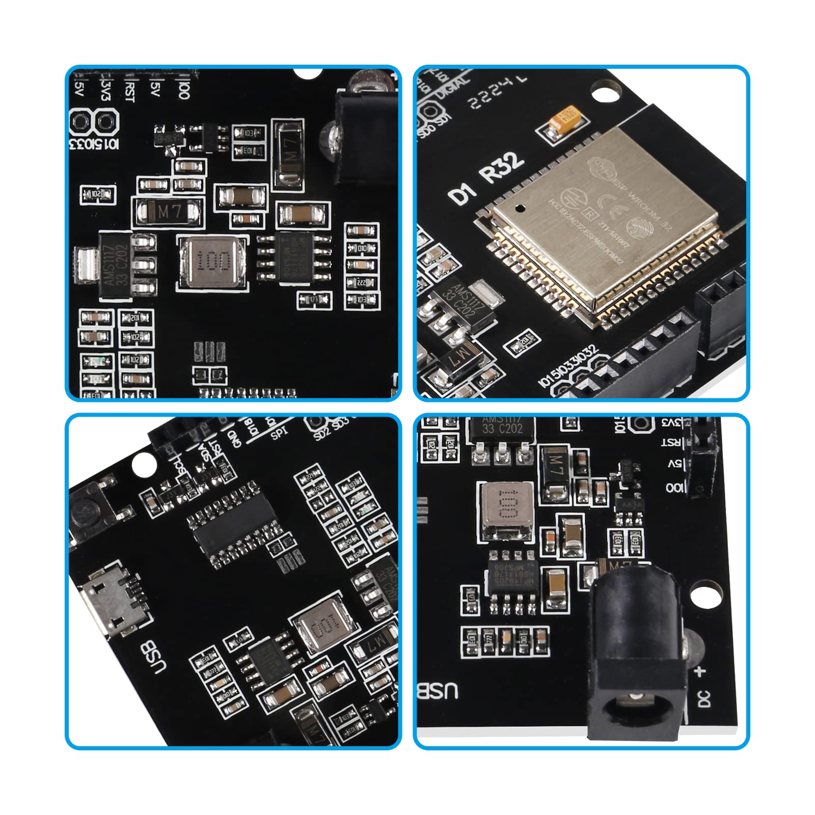 5Pcs ESP32 ESP-32 WiFi Bluetooth Board Module CH340 4MB Flash with Micro USB Development Board
