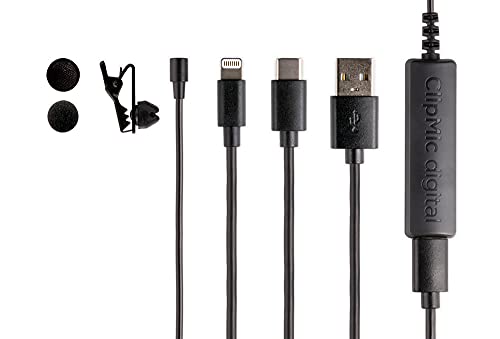 Apogee ClipMic Digital 2 USB Lavalier Microphone for Podcast, Travel, Conference Calls, comaptible with Mac, Windows, and iOS