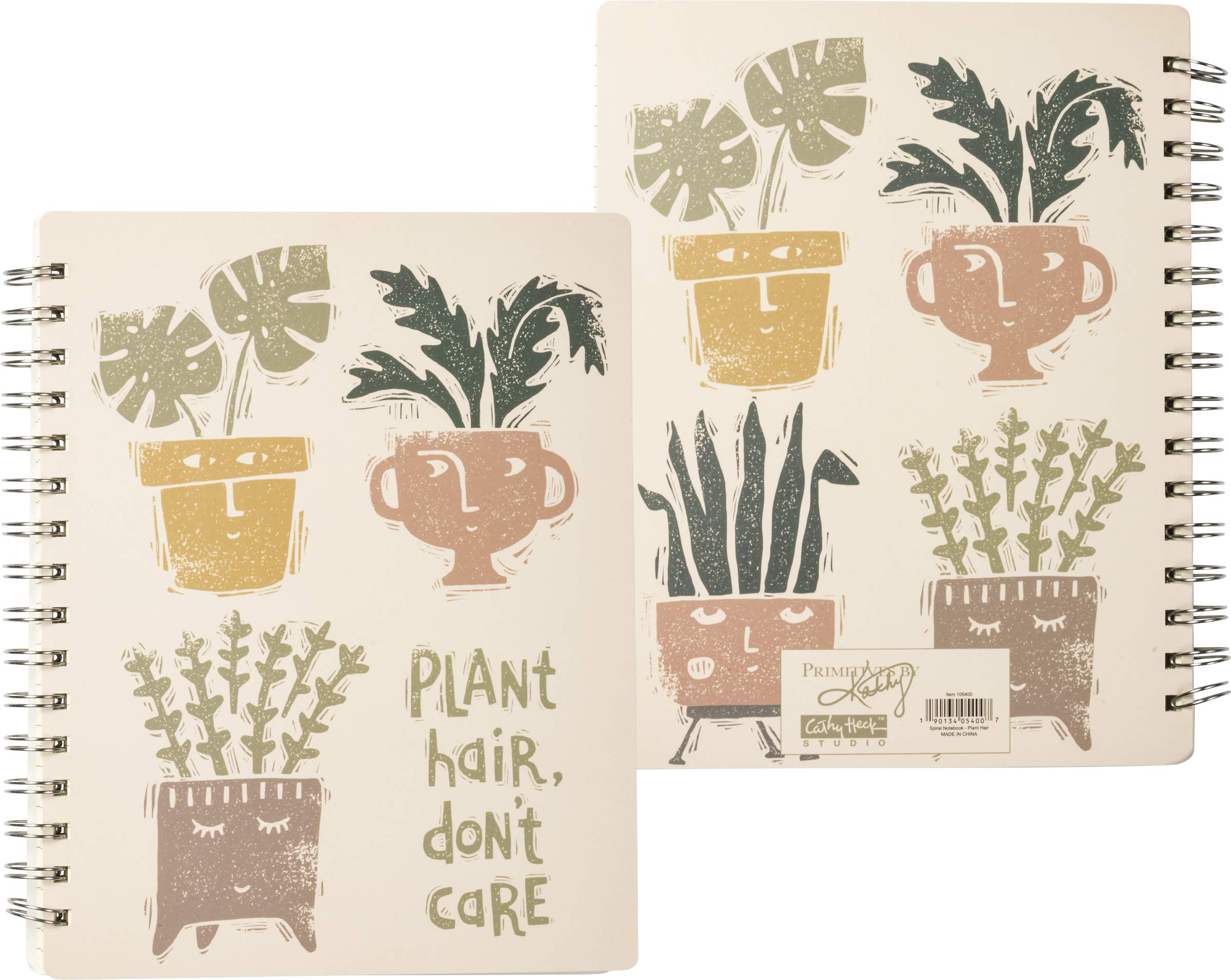 Primitives by Kathy Plant Hair Don't Care Spiral Notebook 7" x 9" x 0.50"