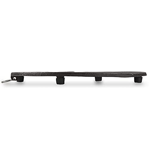 gasaré, Trivet for Hot Dishes, Pots and Pans, Metal Trivet, Sun and Moon Design, Cast Iron, Rubber Feet Caps, Ring Hanger, 8 Inches, Brown Finish, 1 Unit