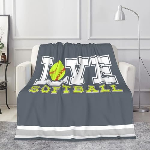 ONE TO PROMISE Softball Blanket, Softball Gifts for Girls, Best Girls Softball Gifts, Softball Blankets Gift for Girls, Soft Plush Softball Throw Blanket for Christmas Birthday 40" x 50"