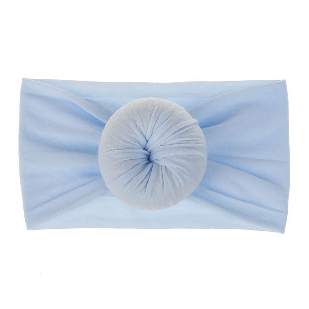 Qandsweet Baby Headbands Circle Bows Knotted Soft Silk Nylon Headwraps For Newborn Infant Toddlers Girl Kids