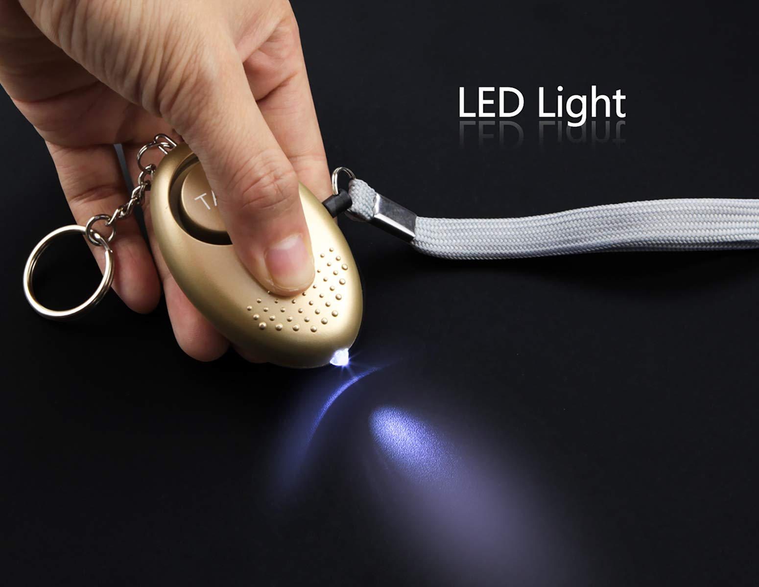 Personal Alarm for Women, 10 Packs 140DB Emergency Self-Defense Security Alarm Keychain with LED Light for Women Kids and Elders (Colorful)