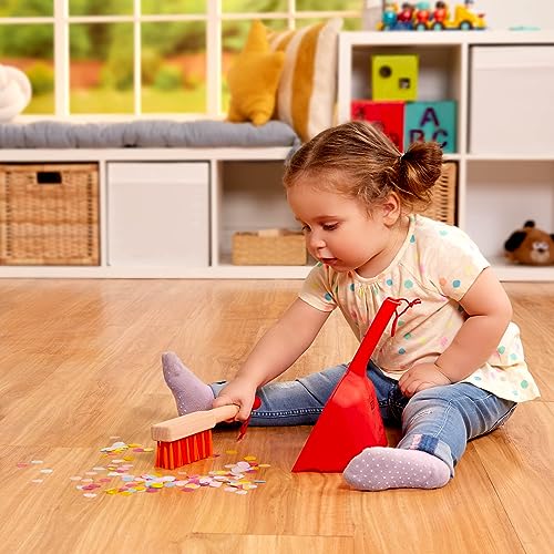 Battat- Kids Cleaning Set – Cleaning Toys For Toddlers, Children – Pretend Play Kit- Broom, Mop, Brush, Dustpan, Duster- Sweep n' Clean- 2 Years +