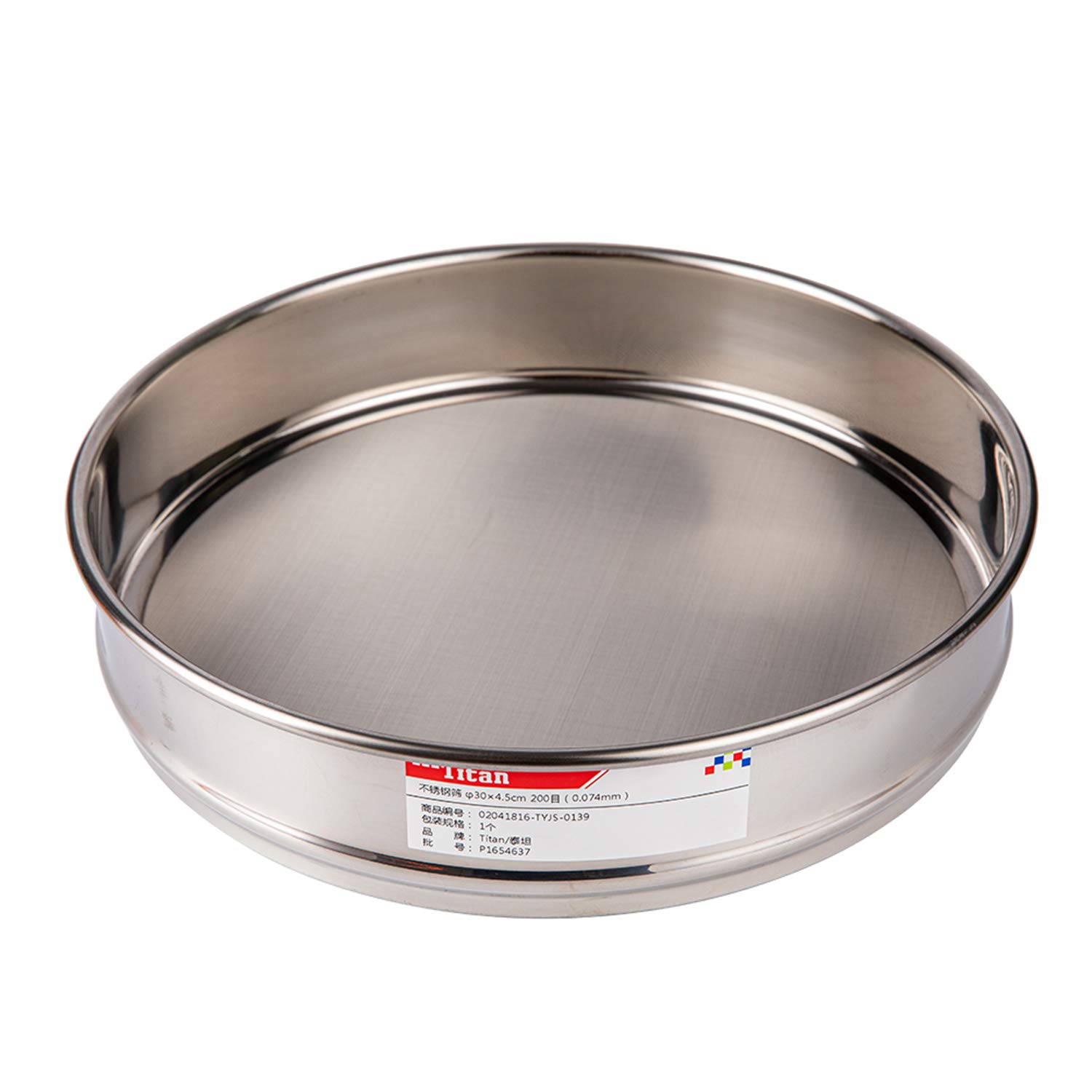 Adamas-Beta φ30×4.5cm 70Mesh 304 Stainless Lab Sieves Economy Test Sieve 304 Stainless Steel Wire Cloth(0.224mm)