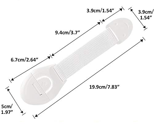8 PCK KIDZGUARD Baby PROOFING Safety Lock with 3M ADHESIVES| Drawer, Fridge, Toilet Lock | Finger Protector Plastic Clip Lock | Multipurpose Lock | Child Lock | Easy to Install | Easy to USE …