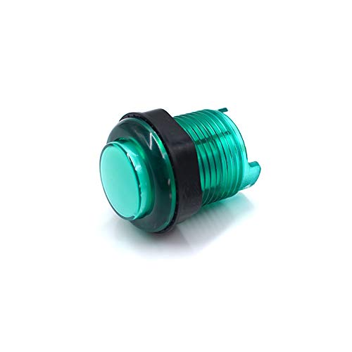 Arcity 8 Pcs Arcade LED Push Buttons Illuminated Light 6 ร 30mm Buttons + 2 ร 24mm Buttons with Built-in Microswtich for Arcade Machine Video Game Console DIY Jamma MAME Raspberry Green New