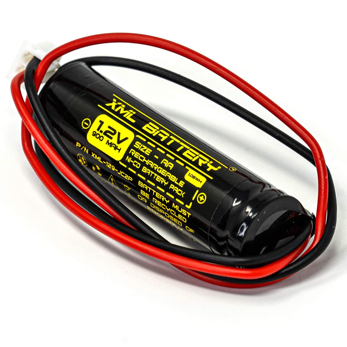 XML Battery 1.2v 900mAh Unitech AA900mAh AA BST DAA900BT D-AA900BT Ni-CD Rechargeable Battery Pack Replacement for Exit Sign Emergency Light