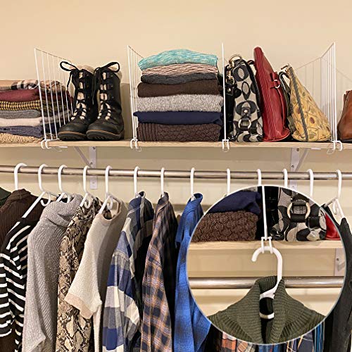 Evelots 4 Pack Shelf Dividers for Wood Shelves, Closet Organization-12 Inches Tall/Reinforced Wide Bottom for Added Stability