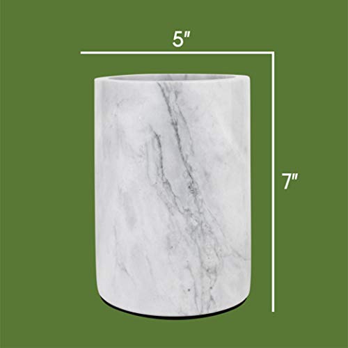 Homeries Marble Wine Chiller Bucket - Wine & Champagne Cooler for Parties, Dinner β Keep Wine & Beverages Cold β Holds Any 750ml Bottle - Ideal Gift for Wine Enthusiasts